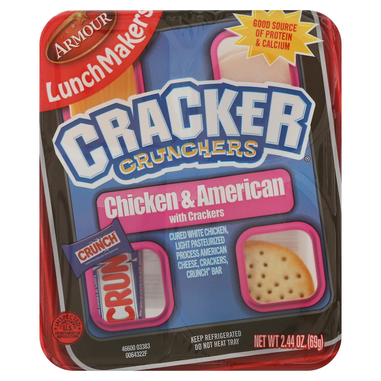 Armour LunchMakers Cracker Crunchers Snack Tray - Chicken, American ...