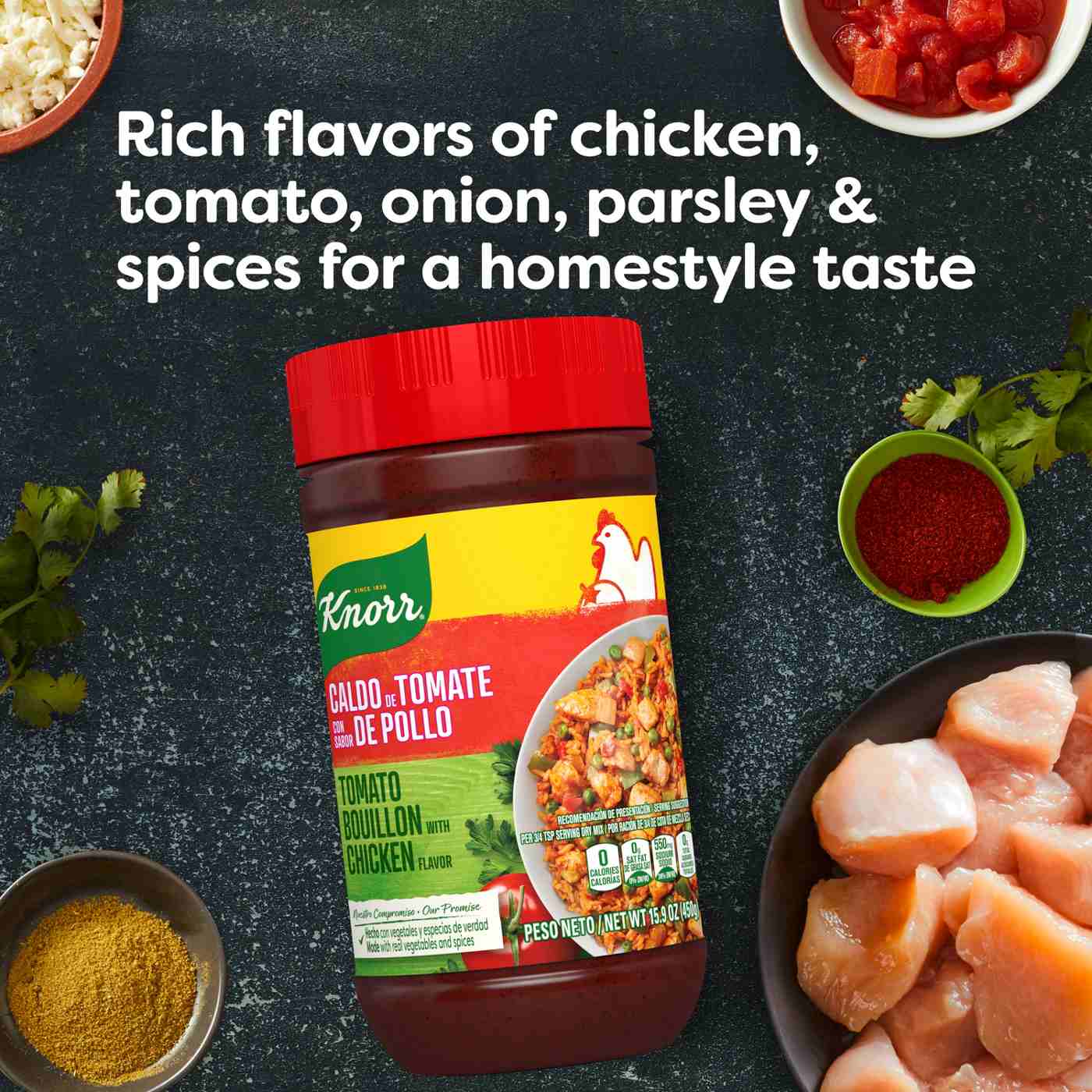 Knorr Granulated Bouillon Tomato Chicken - Shop Broth & bouillon at H-E-B