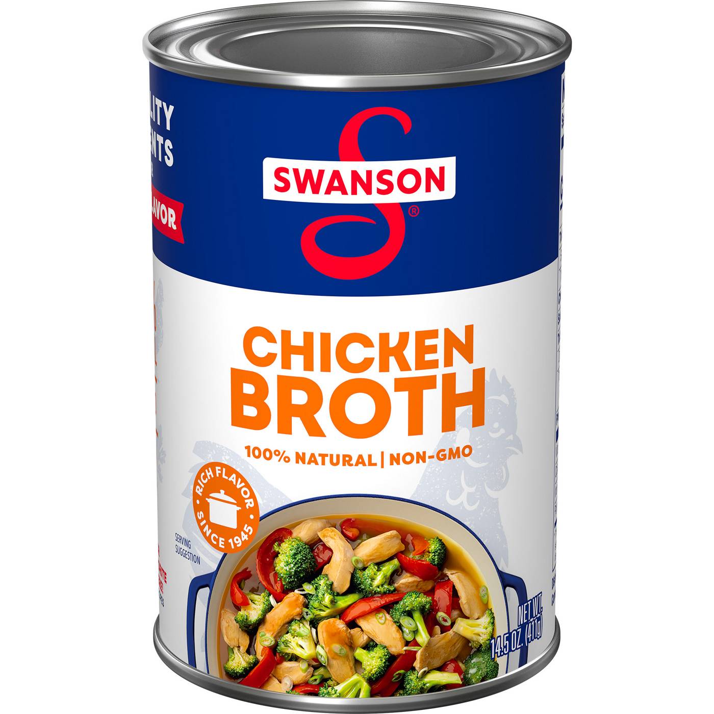 Swanson 100% Natural Chicken Broth - Shop Broth & bouillon at H-E-B