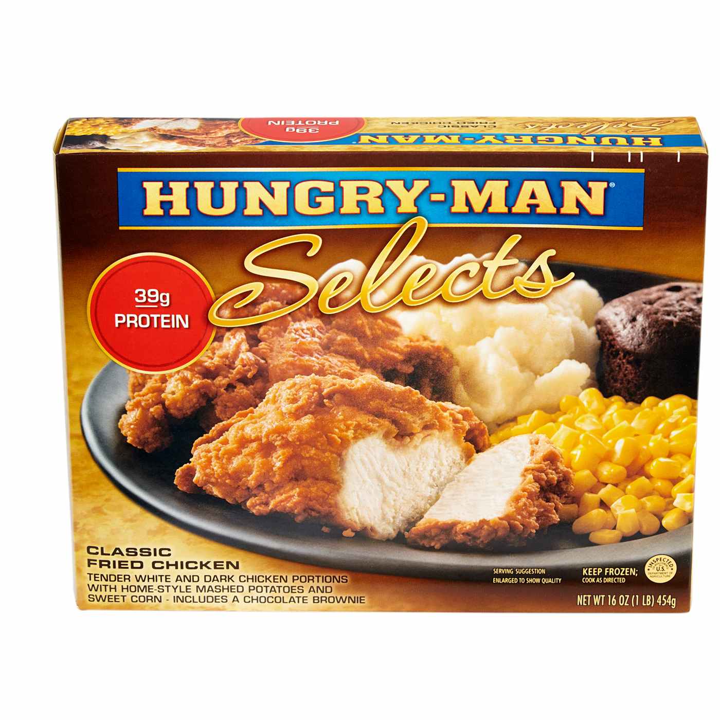 Hungry-Man Selects Classic Fried Chicken Frozen Meal - Shop Entrees ...