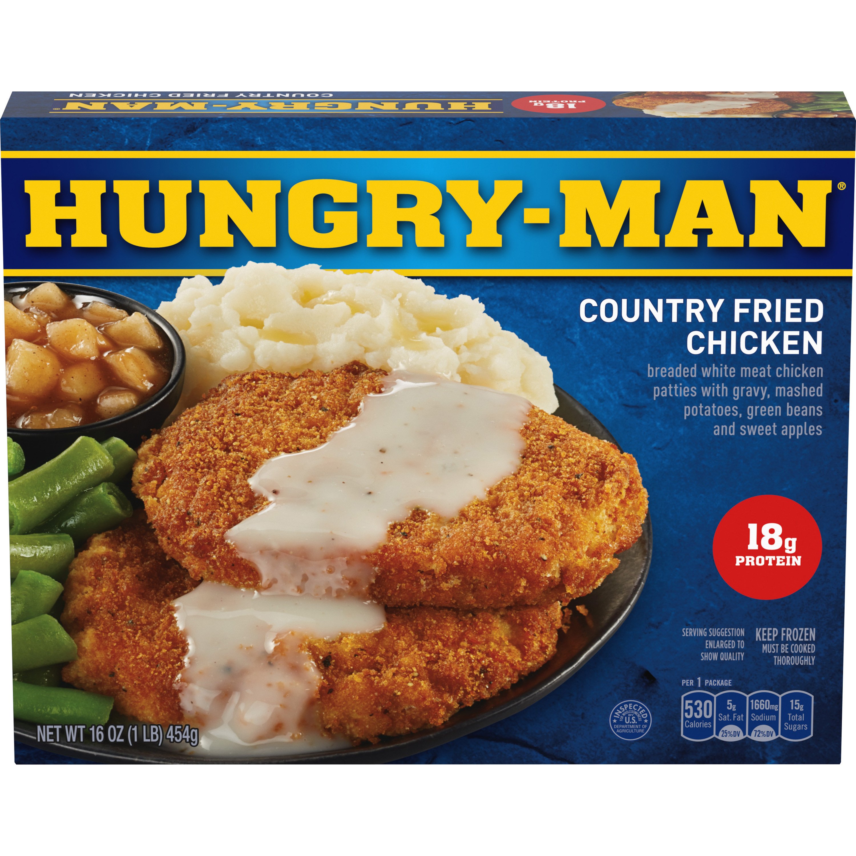 Hungry-Man Country Fried Chicken Frozen Meal - Shop Entrees & sides at ...