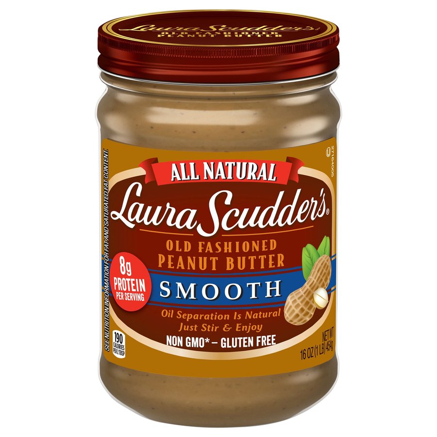 Laura Scudder's Old Fashioned All Natural Smooth Peanut Butter, 16 oz ...