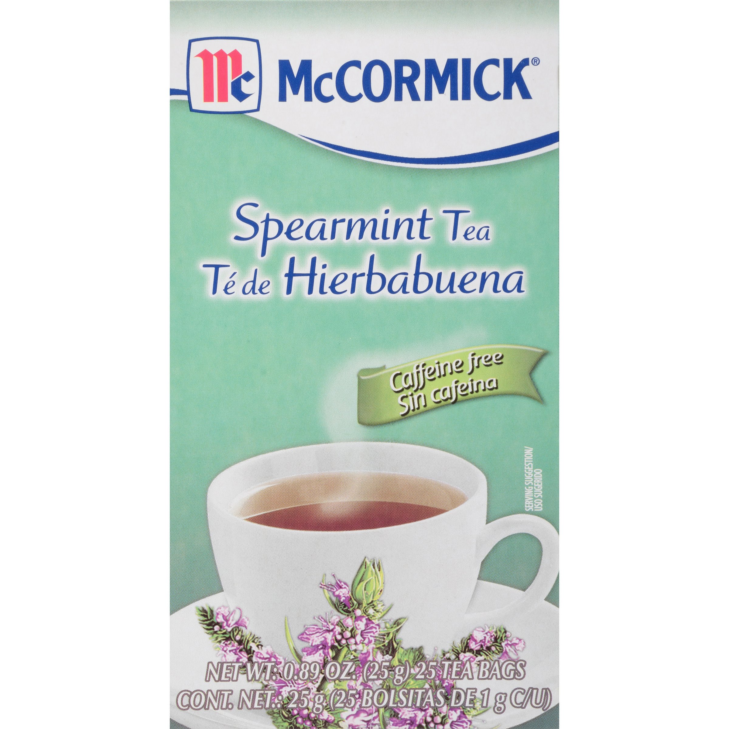 McCormick 25 Count Box Caffeine Free Spearmint Tea Bags - Shop Tea at H-E-B