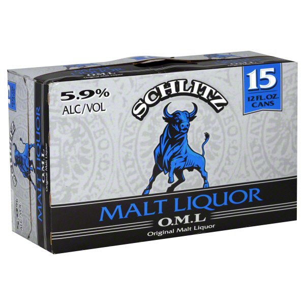 Schlitz Malt Liquor 15 pk Cans - Shop Malt beverages & coolers at H-E-B