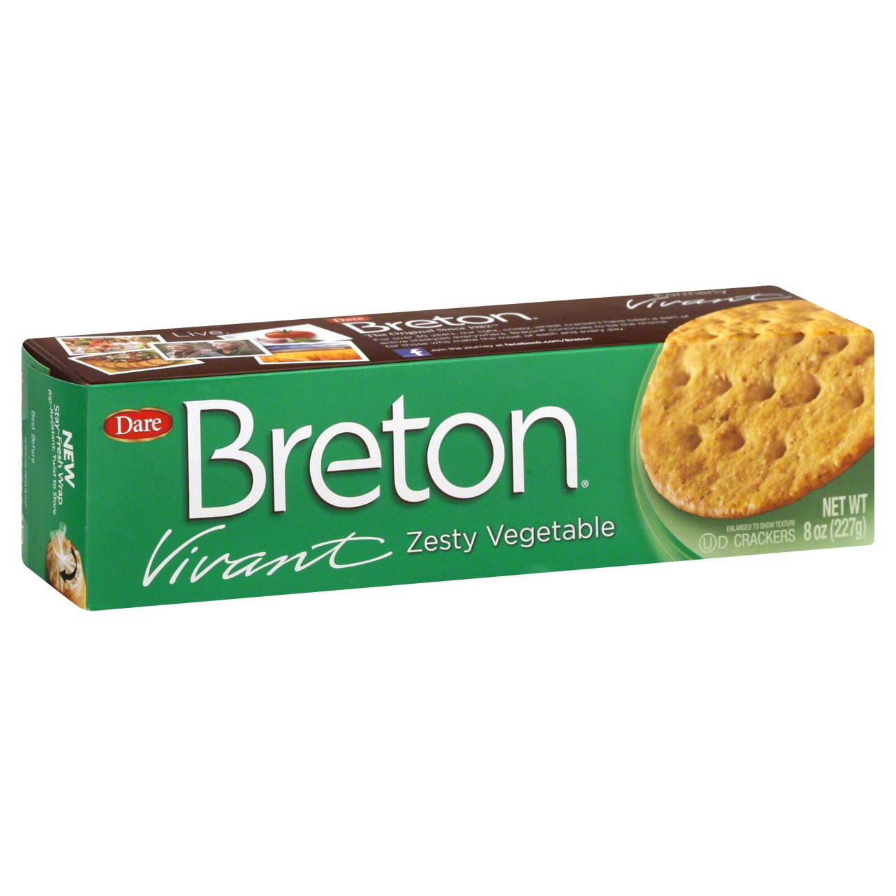 Dare Breton Vivant Zesty Vegetable Crackers - Shop Crackers ...