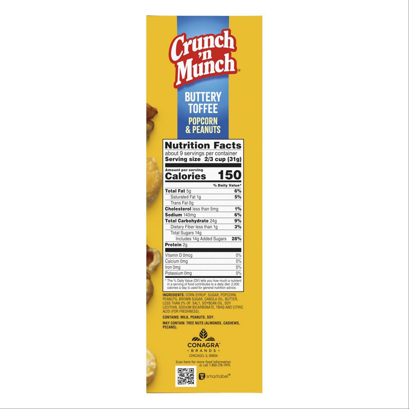 Crunch 'n Munch Buttery Toffee Popcorn & Peanuts - Shop Popcorn at H-E-B