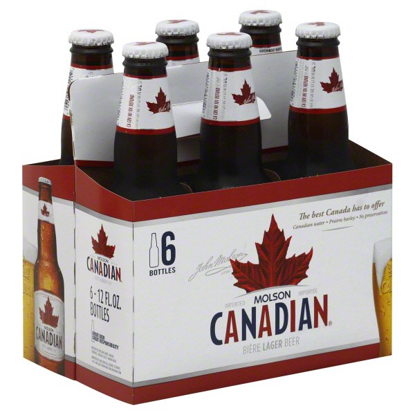 Molson Canadian Lager Beer 6 pk Bottles - Shop Beer at H-E-B