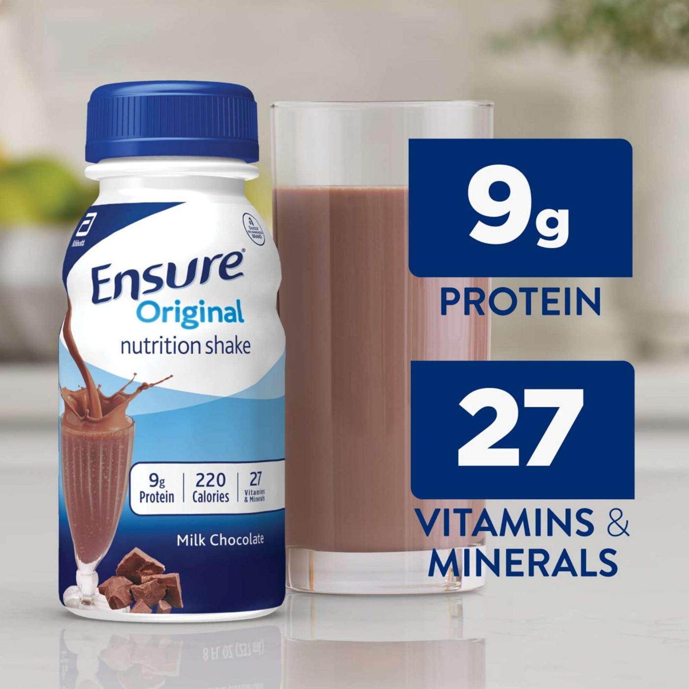 Ensure Original Nutrition Shakes 6 pk Bottles - Milk Chocolate - Shop ...