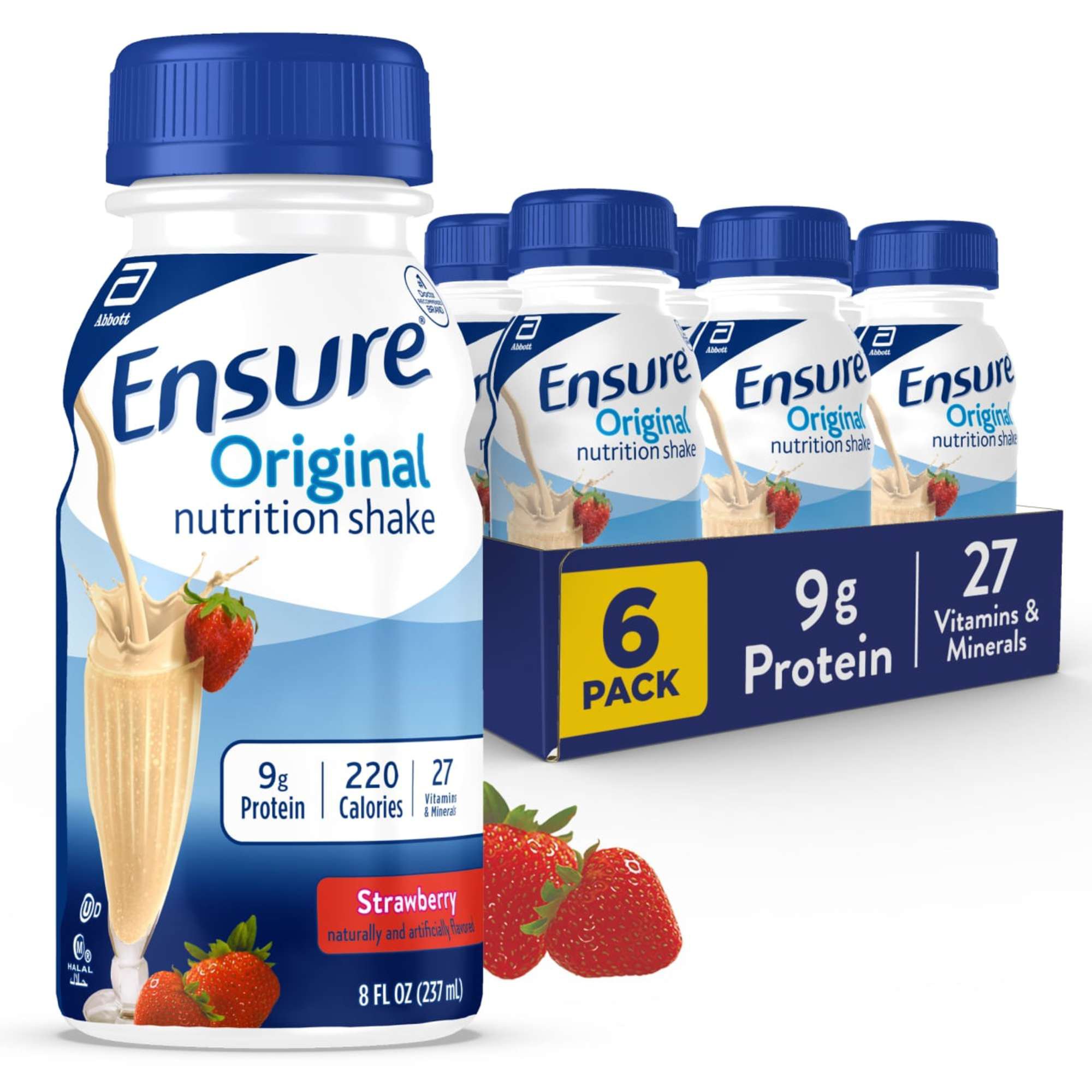 Ensure Original Nutrition Shakes 6 pk Bottles - Strawberry - Shop Diet ...