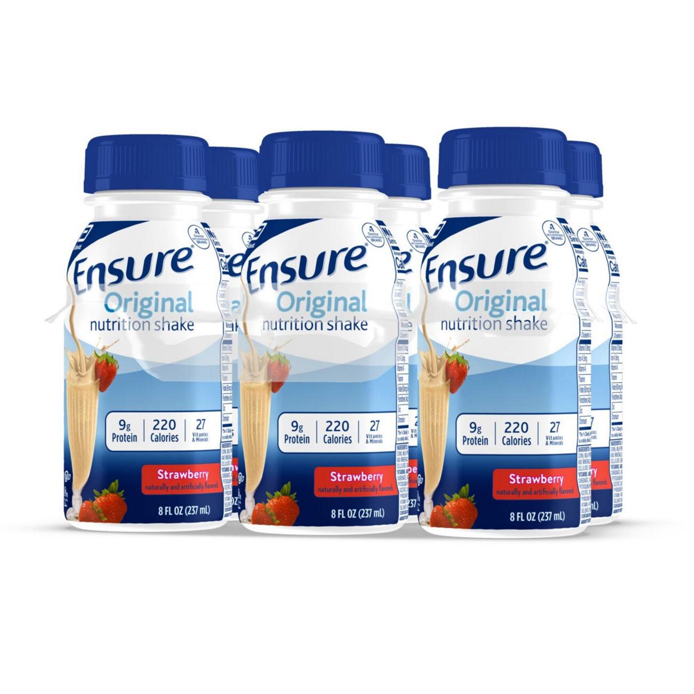 Ensure Original Nutrition Shakes 6 pk Bottles - Strawberry - Shop Diet ...