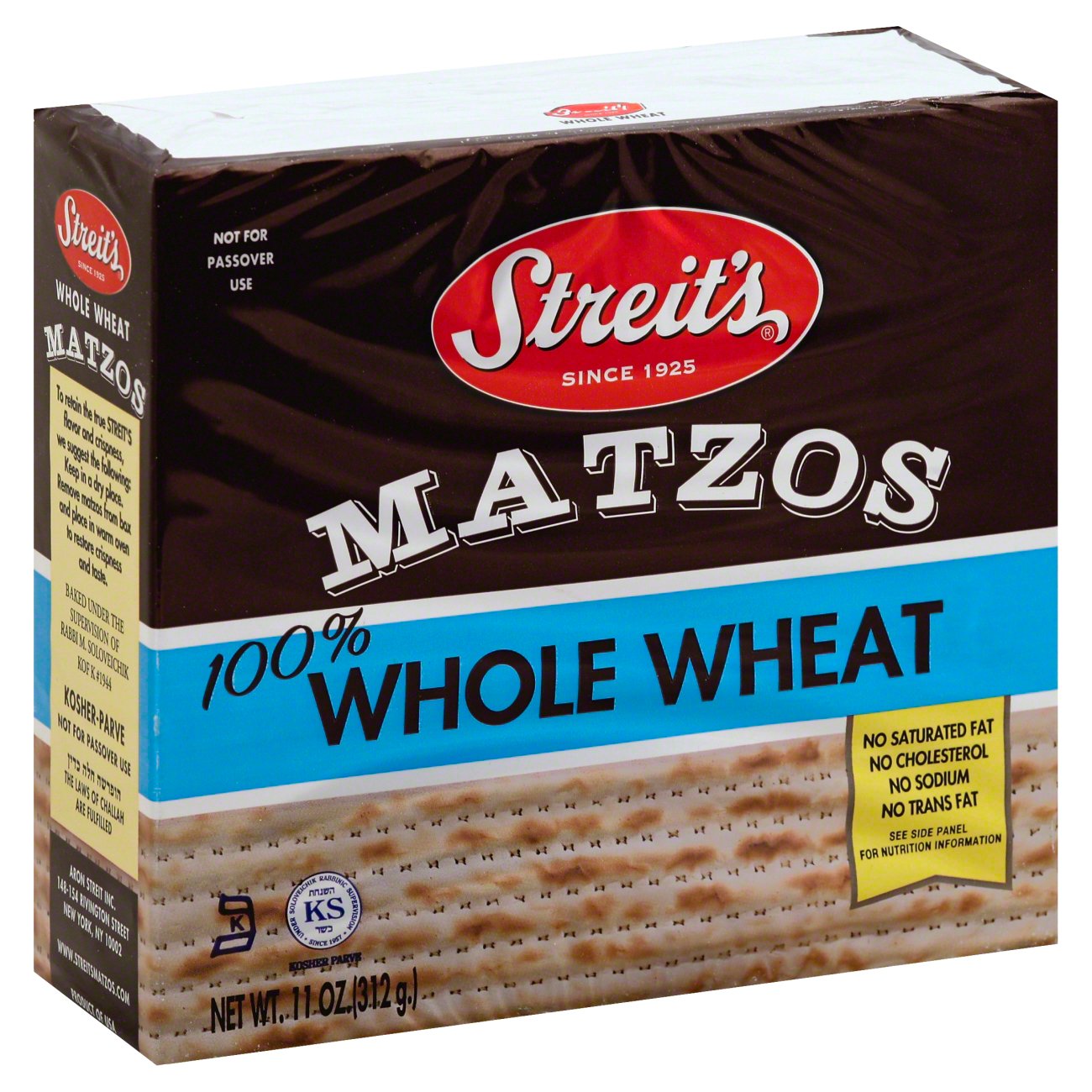 Streit's Kosher 100% Whole Wheat Matzos - Shop Crackers & breadsticks ...