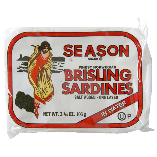 Season Finest Norwegian Brisling Sardines IN Water - Shop Canned ...