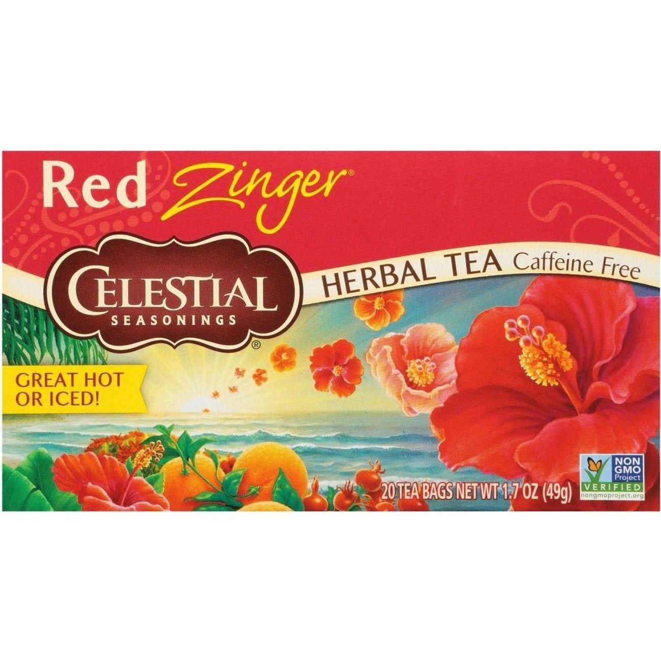 Celestial Seasonings Caffeine Free Red Zinger Herbal Tea Bags - Shop ...