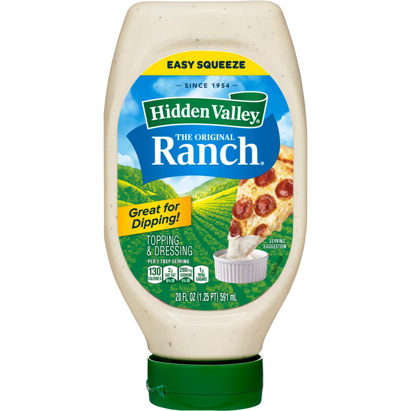 Hidden Valley Easy Squeeze Original Ranch Salad Dressing and Topping ...