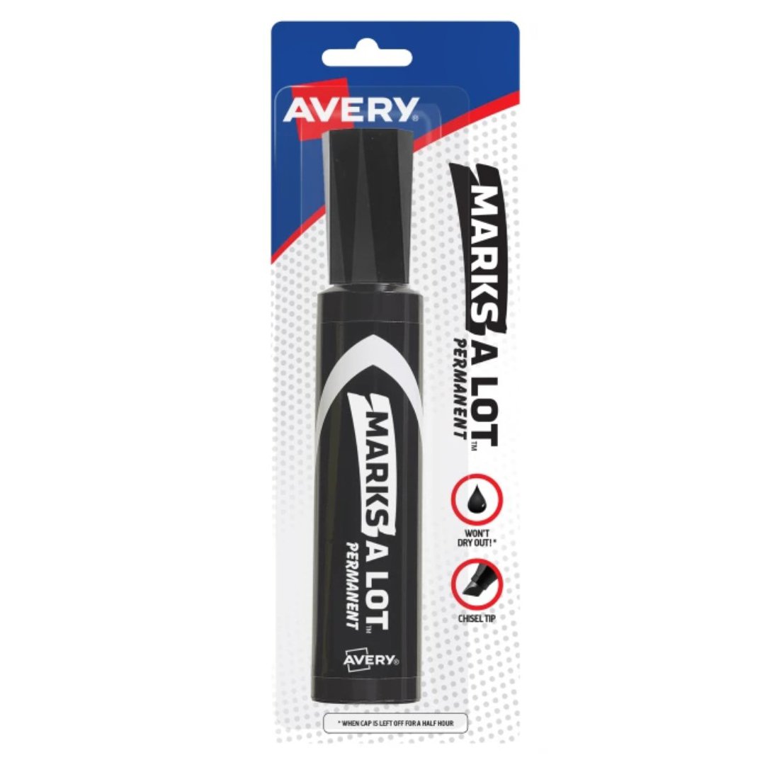Avery Marks A Lot Chisel Tip Permanent Marker - Black Ink - Shop ...