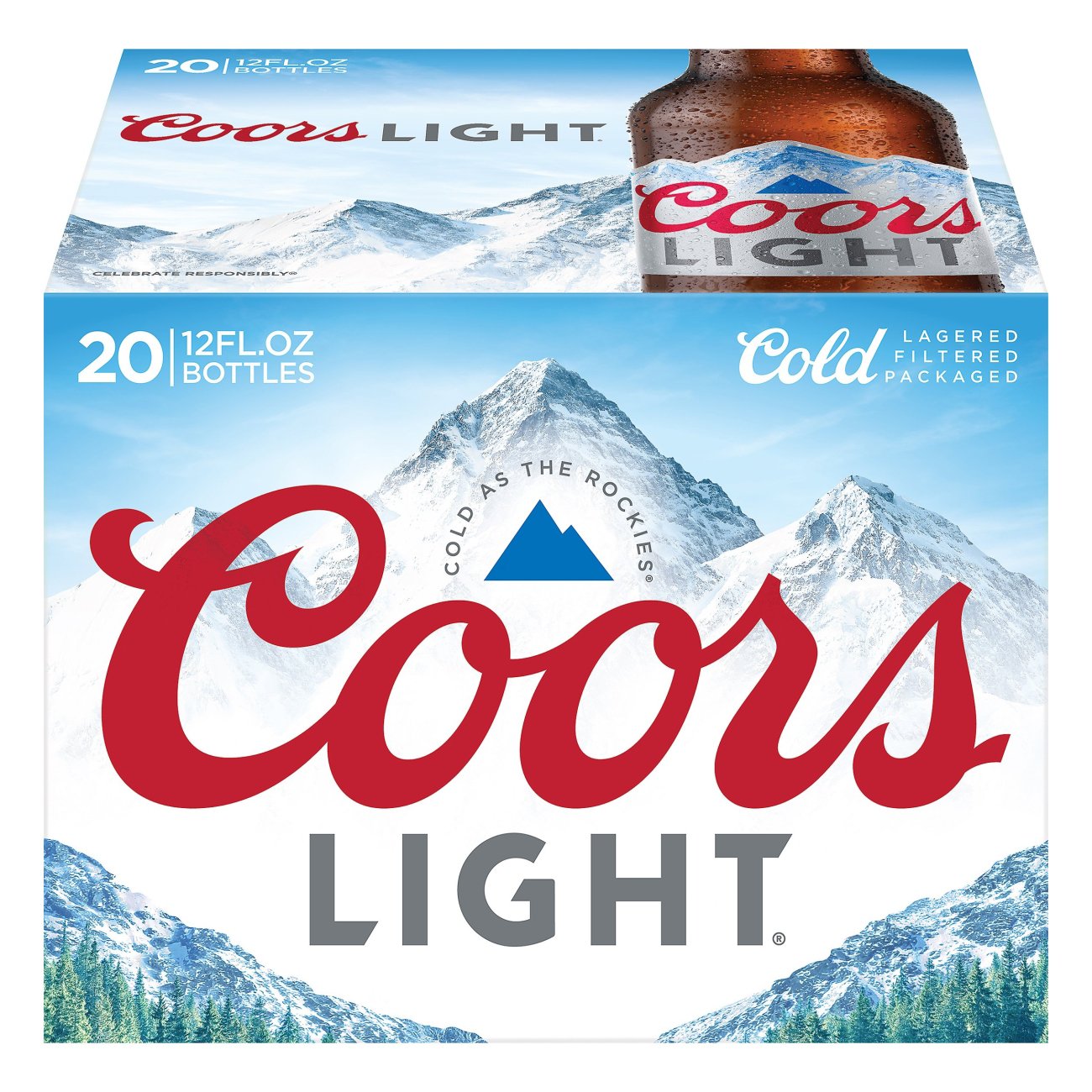 Coors Light Beer 20 PK Longneck Bottles - Shop Beer at H-E-B