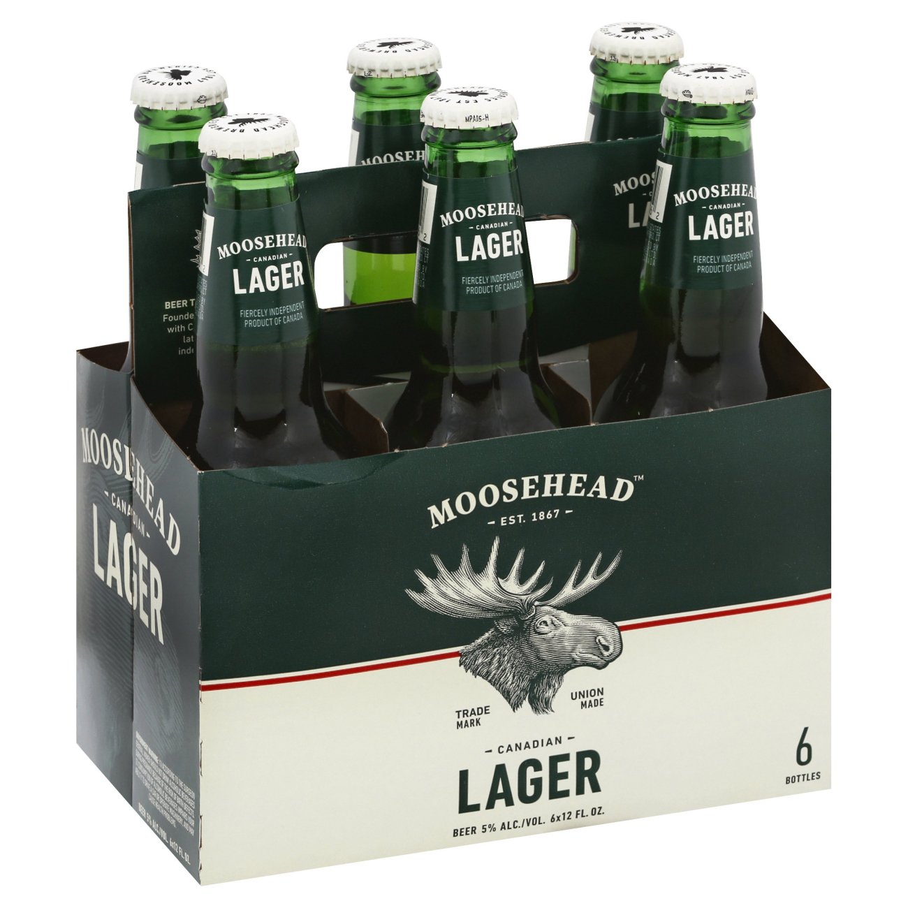 Moosehead Lager Beer 6 pk Bottles - Shop Beer at H-E-B