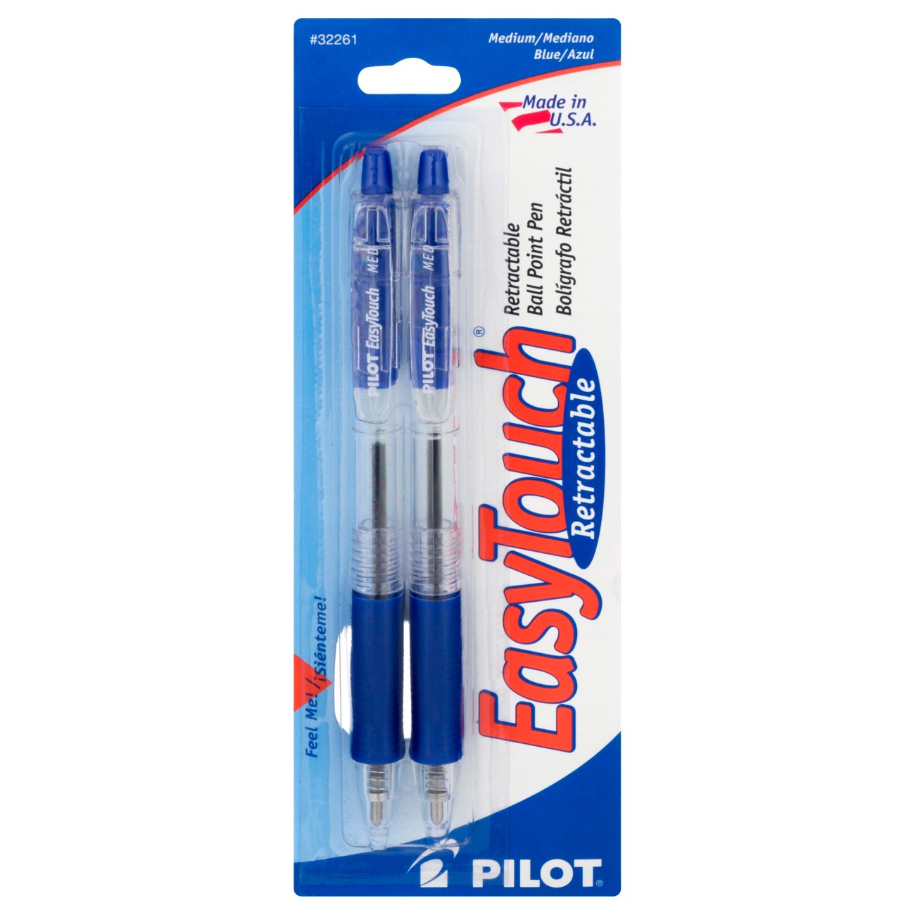 Easytouch Pilot Retractable Medium Blue Ball Point Pens - Shop Pens at ...