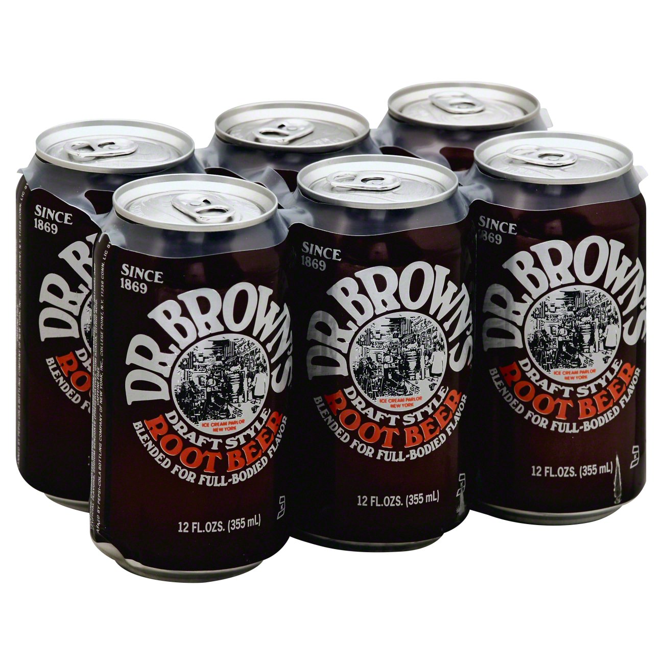 Dr. Brown's Kosher Draft Style Root Beer 6 pk Cans - Shop Soda at H-E-B