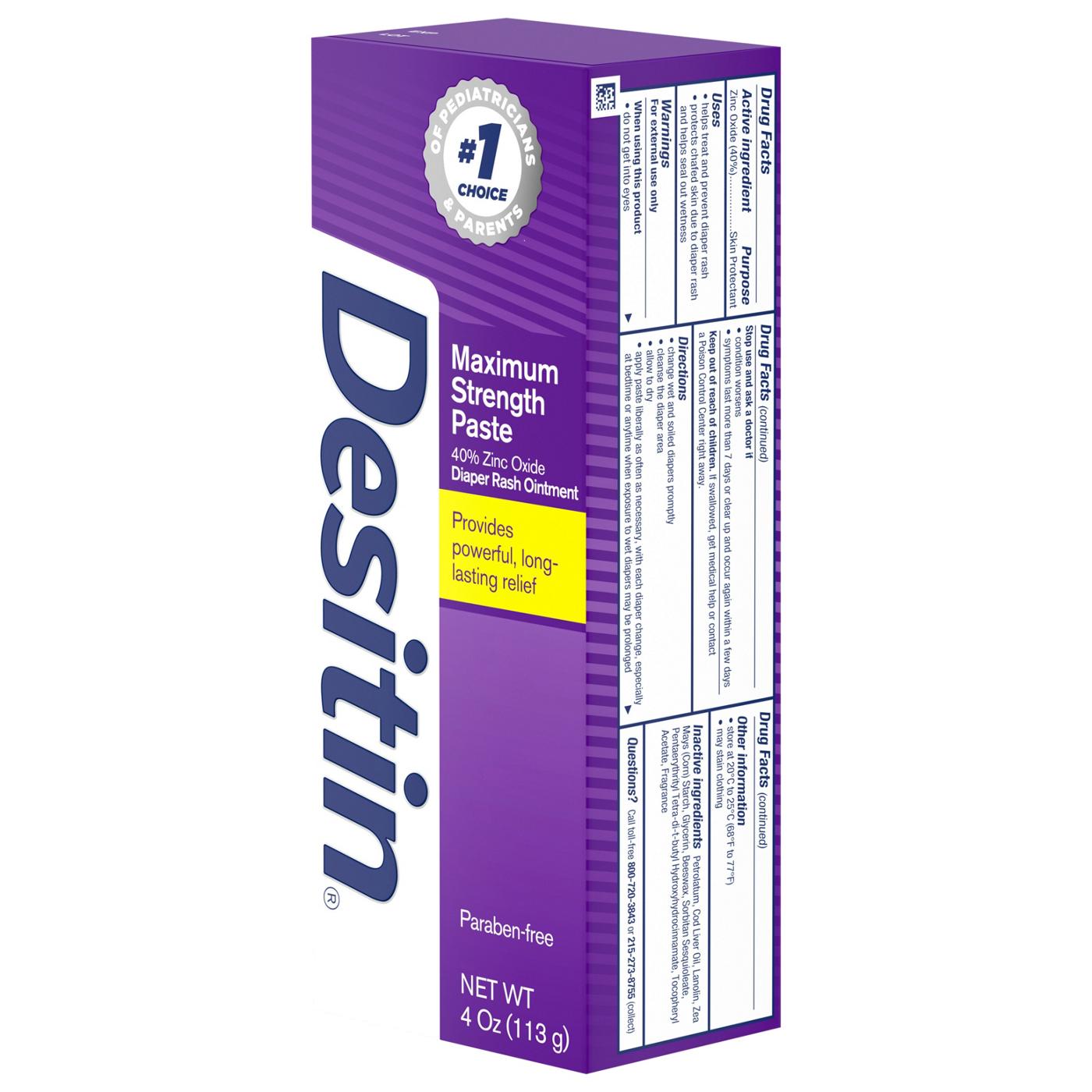 Desitin Maximum Strength Diaper Rash Cream with Zinc Oxide - Shop ...