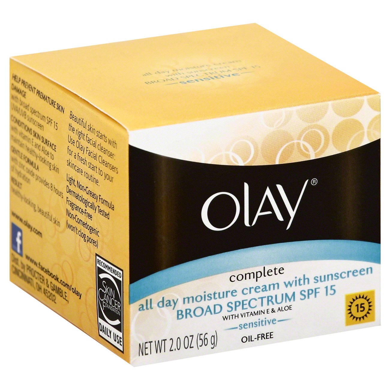 Olay Complete Sensitive Skin All Day Moisture Cream SPF 15 - Shop ...