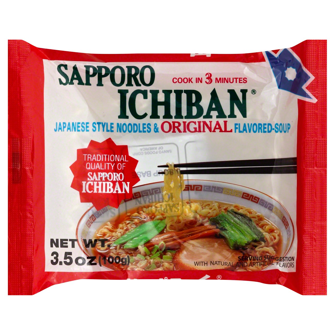 Sapporo Ichiban Japanese Style Original Flavored Noodles and Soup ...