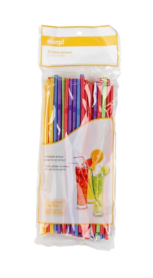 Slurp Assorted Flexi Straws - Shop Straws at H-E-B