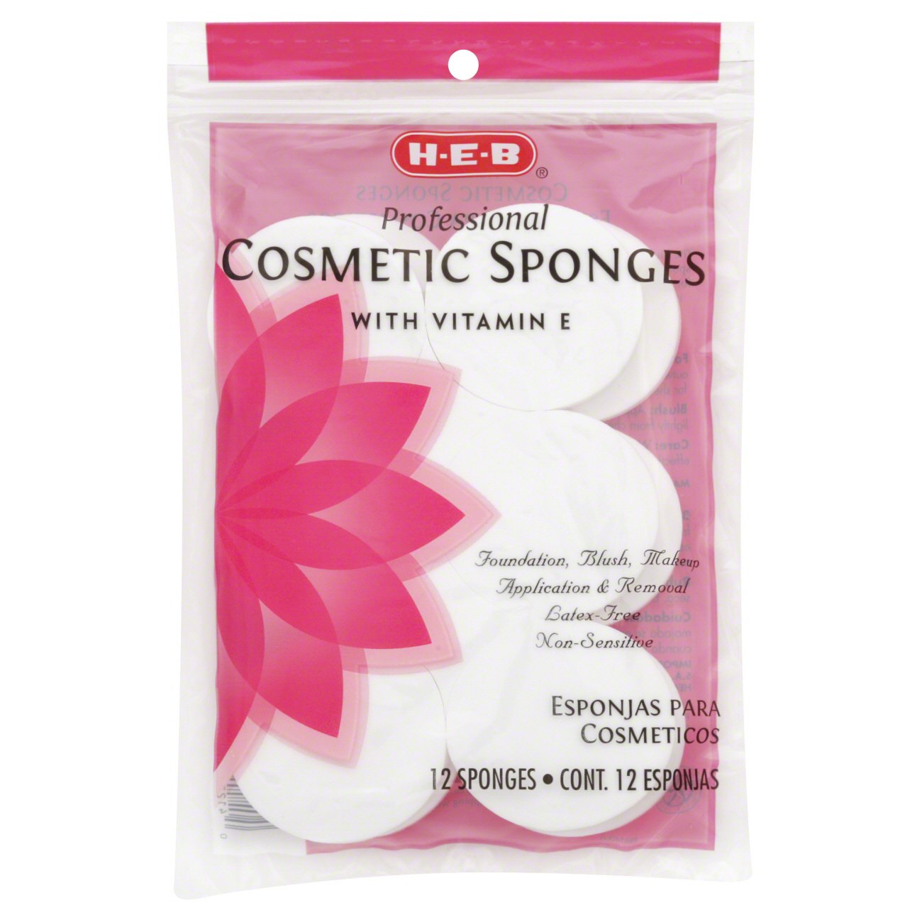 H-E-B Professional Cosmetic Sponges With Vitamin E - Shop Sponges at H-E-B