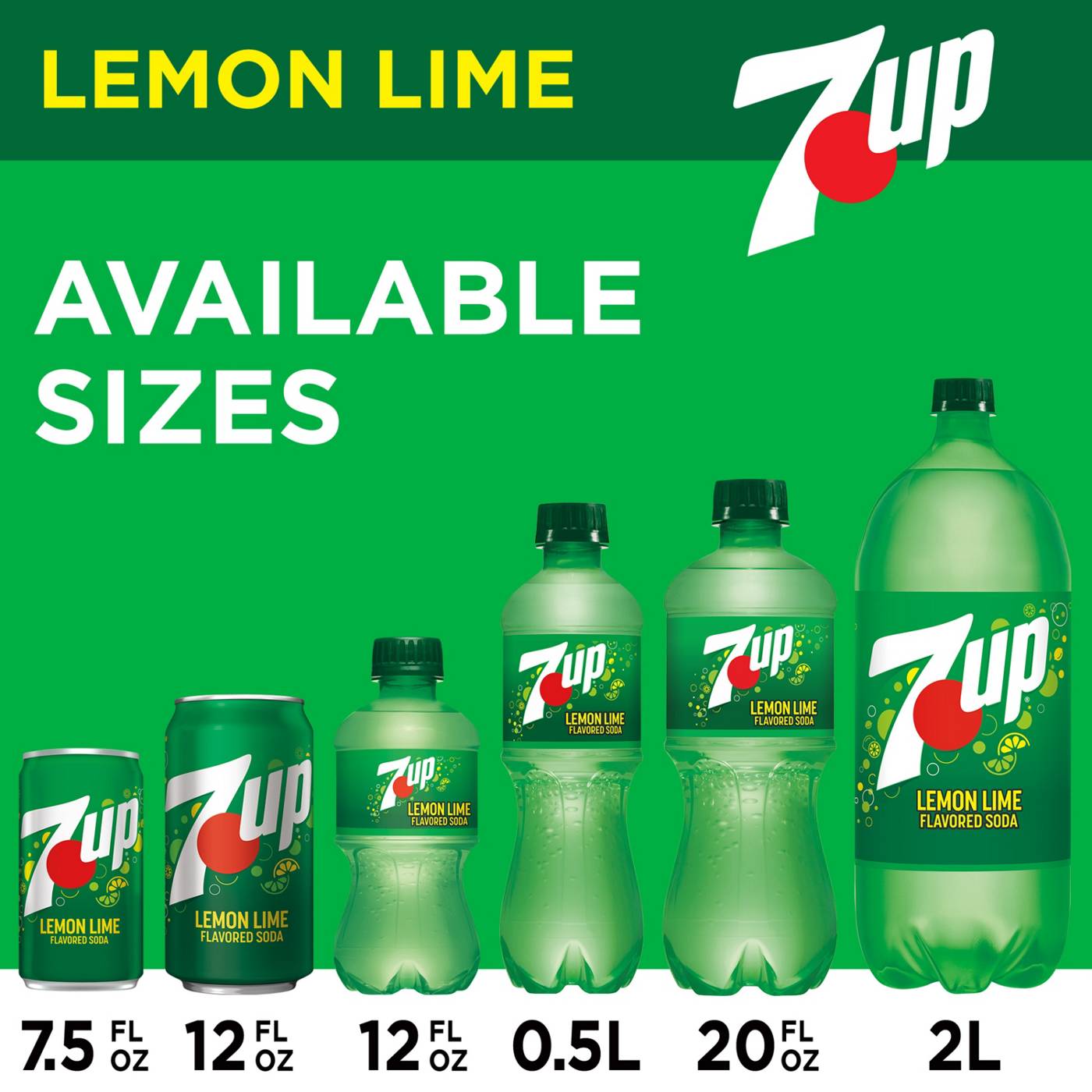 7UP Lemon Lime Soda - Shop Soda at H-E-B