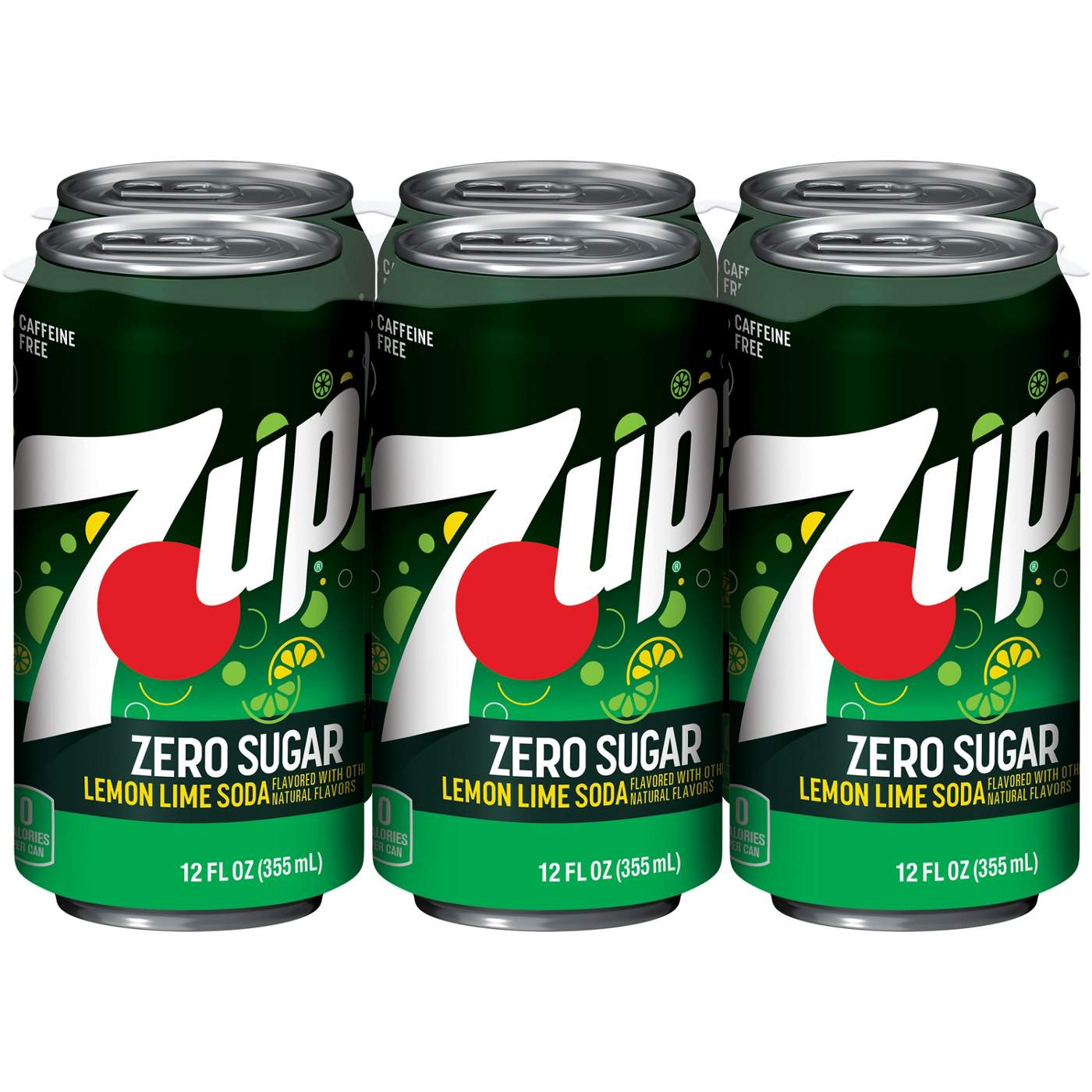 7UP Zero Sugar Lemon Lime Soda 6 pk Cans - Shop Soda at H-E-B