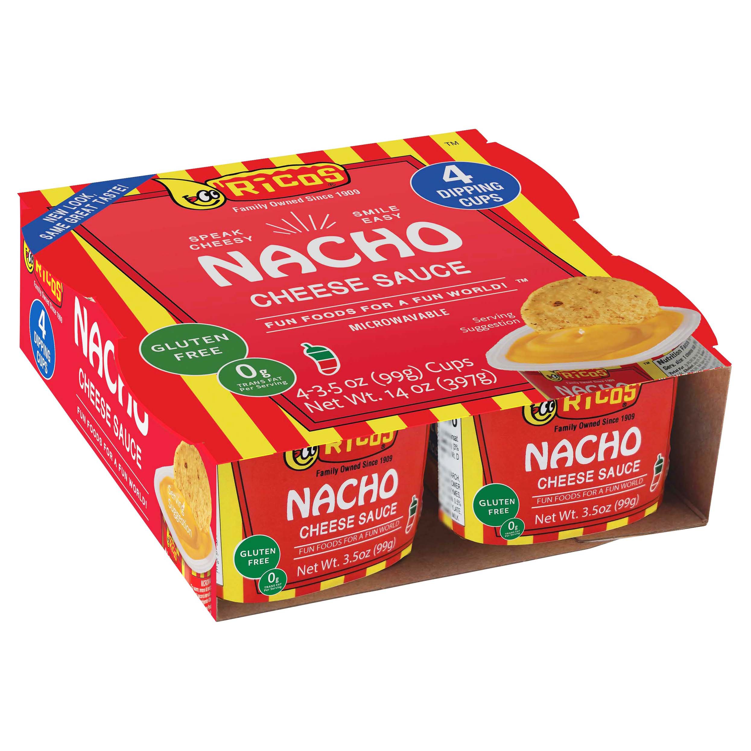 Ricos Nacho Cheese Sauce 4pk Cups - Shop Salsa & dip at H-E-B