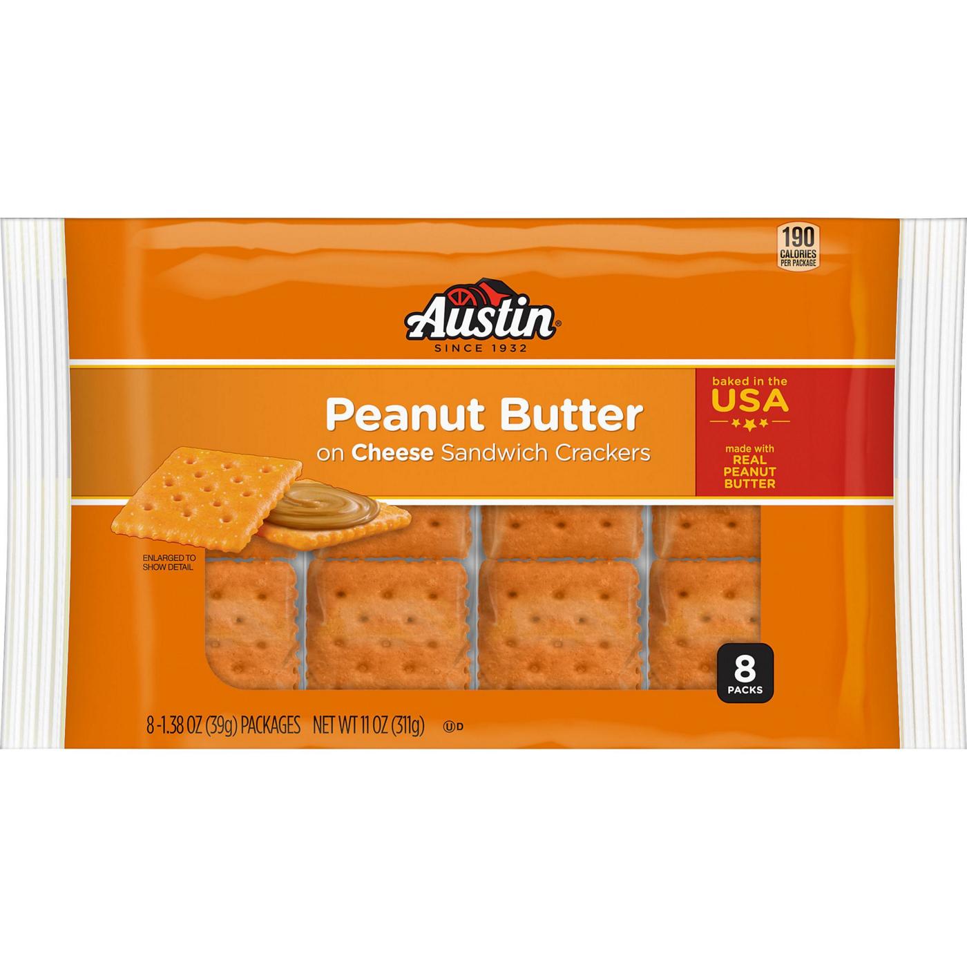 Austin Peanut Butter Cheese Sandwich Cracker Packs - Shop Crackers ...
