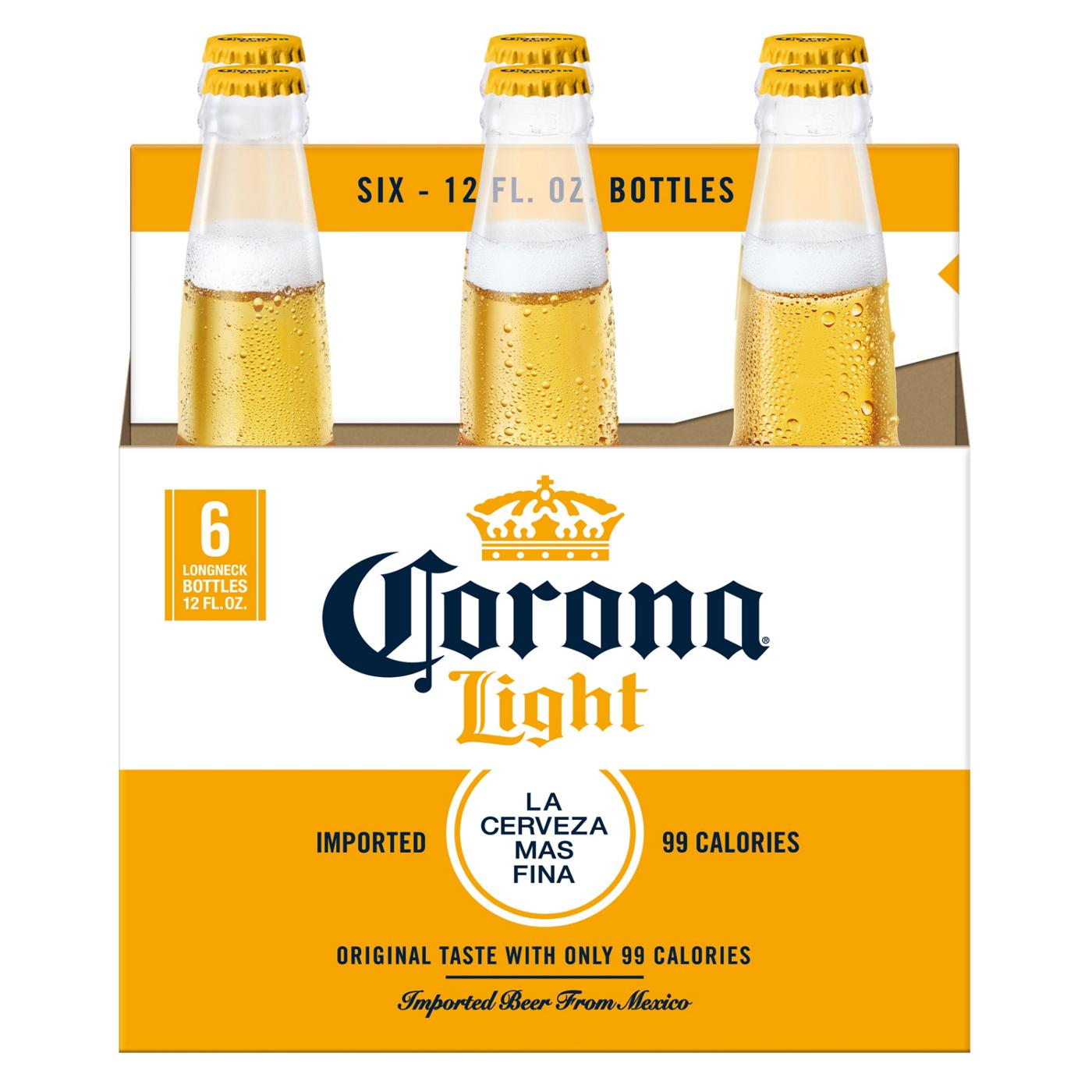 Corona Light Mexican Lager Import Light Beer 12 oz Bottles, 6 pk - Shop ...