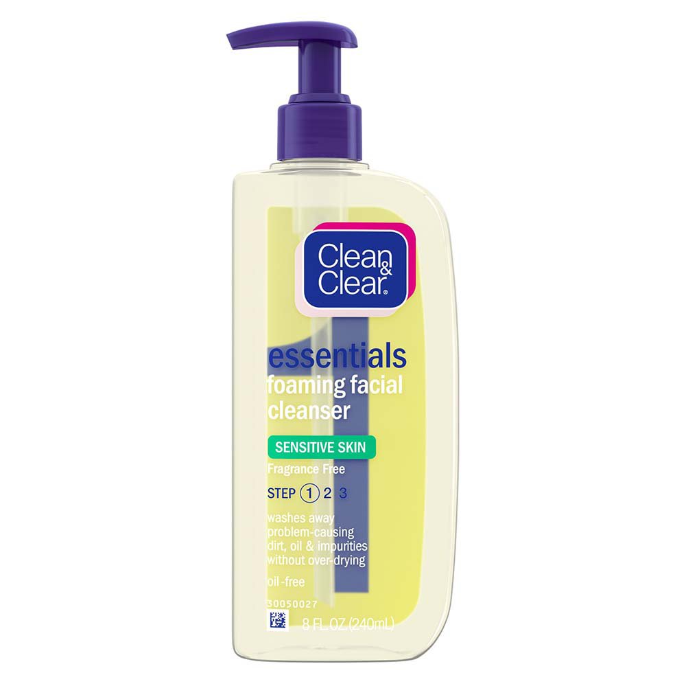 Clean & Clear Essentials Foaming Cleanser Sensitive Skin - Shop Facial ...