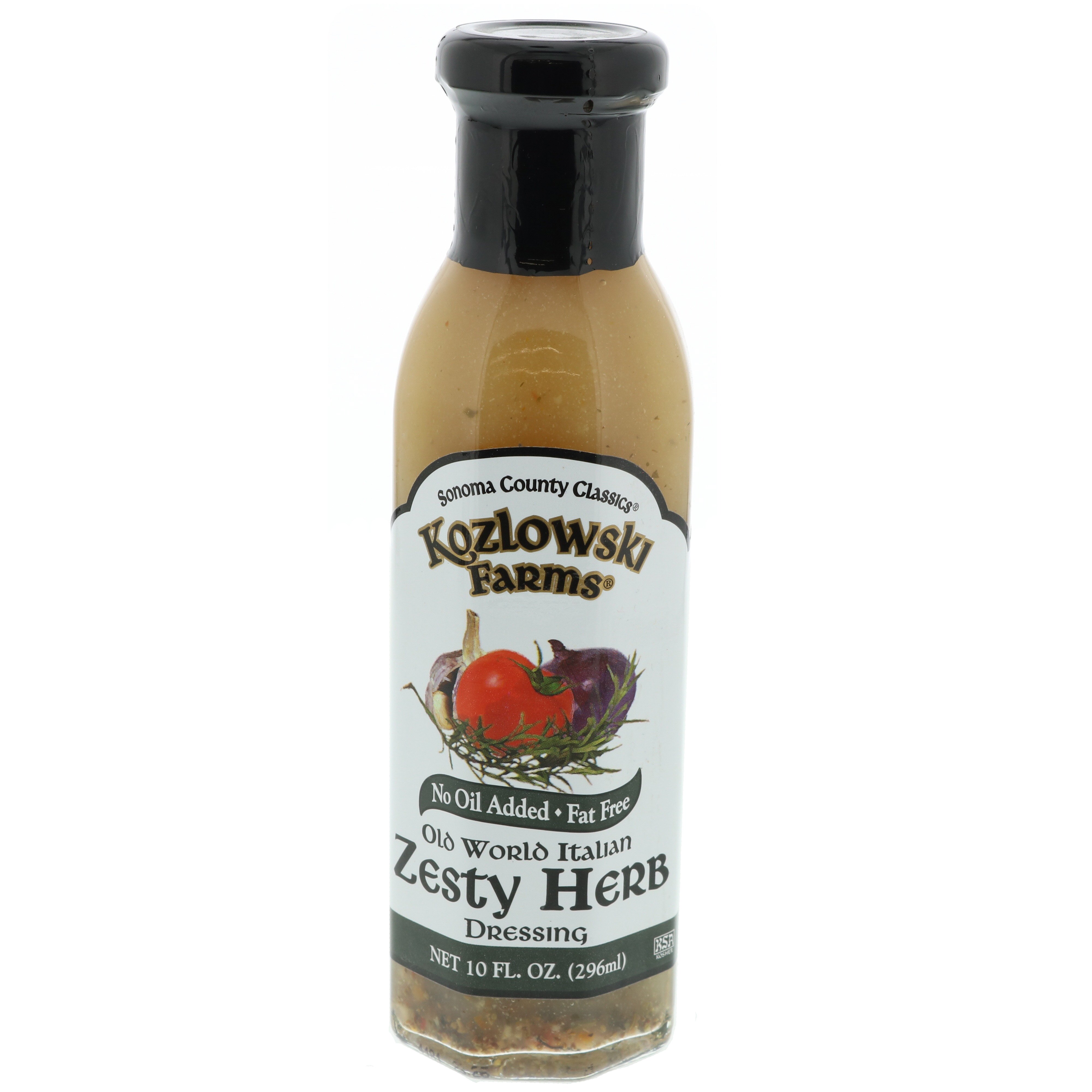 Kozlowski Farms Sonoma County Classics Zesty Herb Fat-Free Dressing, 12 ...
