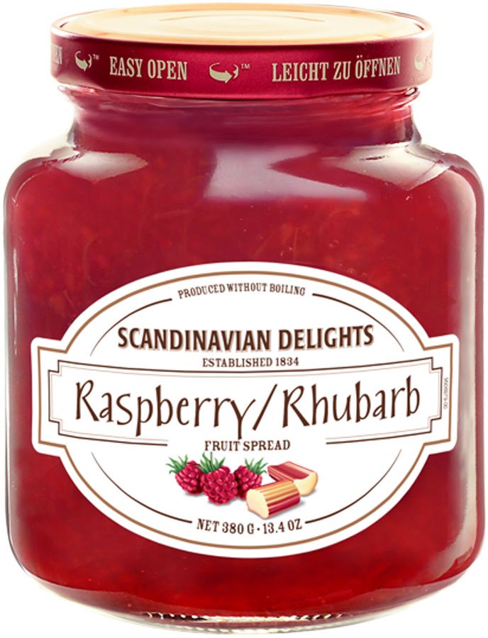 Elki's Scandinavian Delights Raspberry Rhubarb Fruit Spread - Shop ...