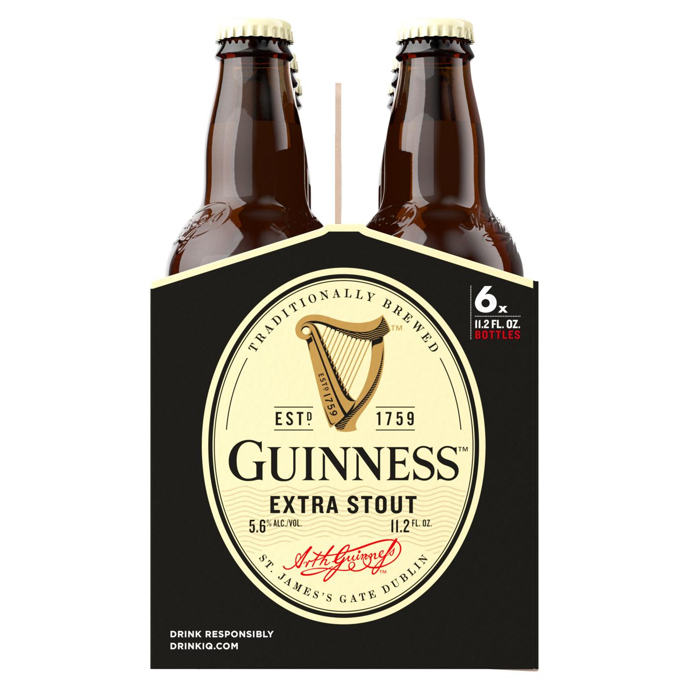 Guinness Extra Stout Beer 6 pk Bottles - Shop Beer at H-E-B