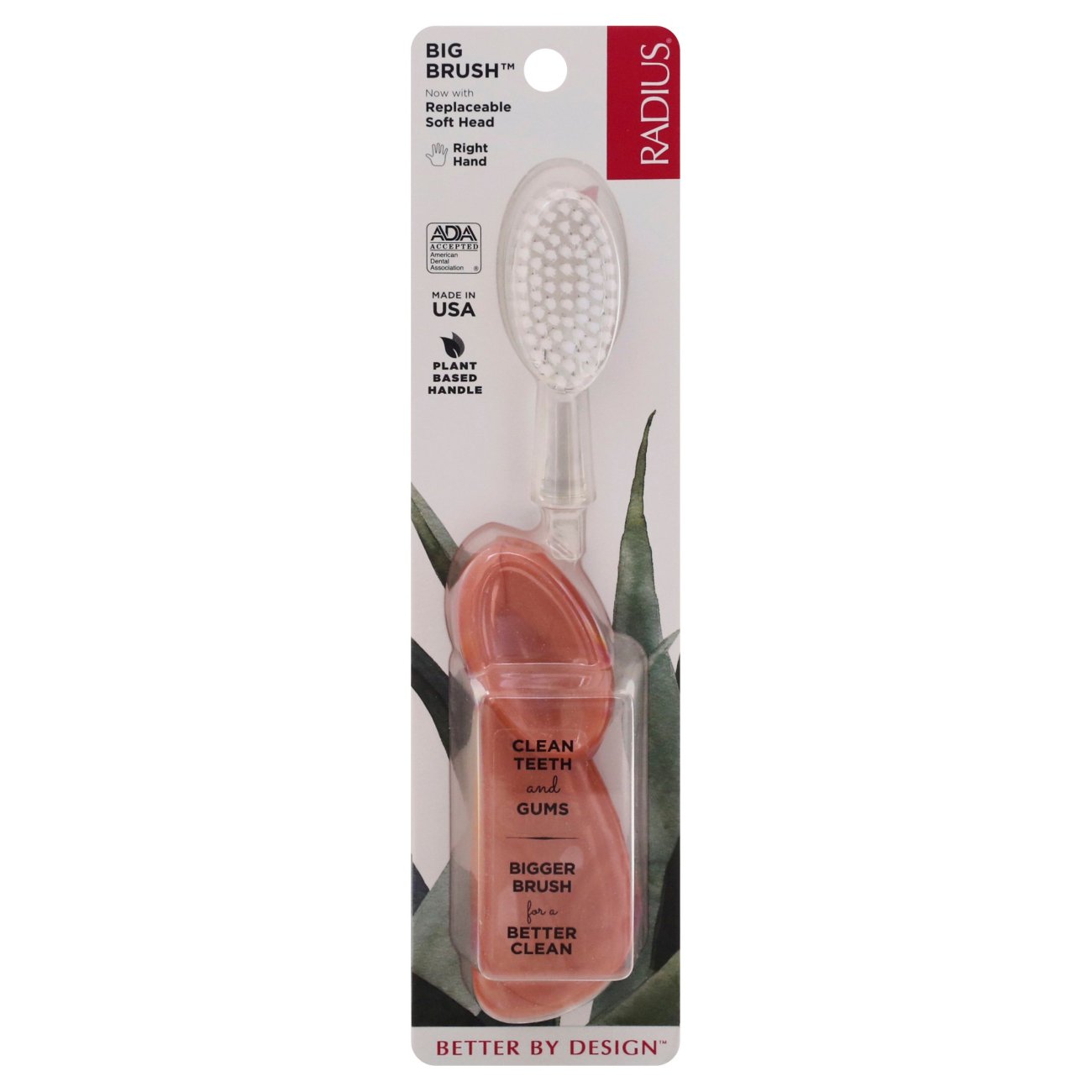 Radius Big Brush Right Hand Toothbrush - Colors May Vary, ea | Central ...