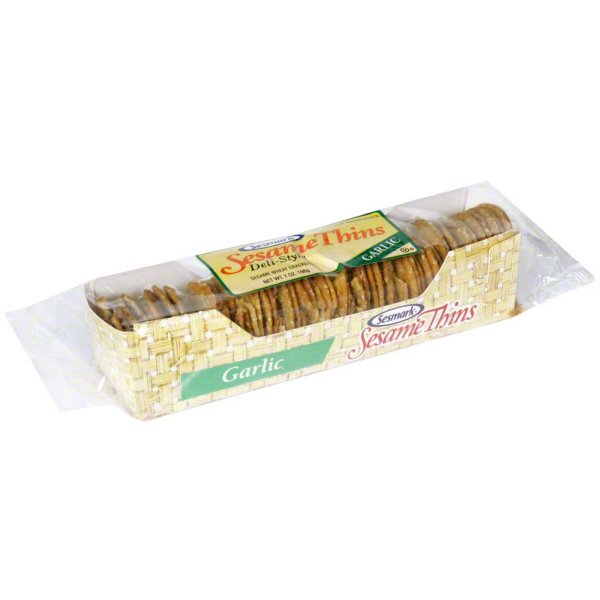 Sesmark Sesame Thins Garlic Crackers - Shop Crackers & breadsticks at H-E-B