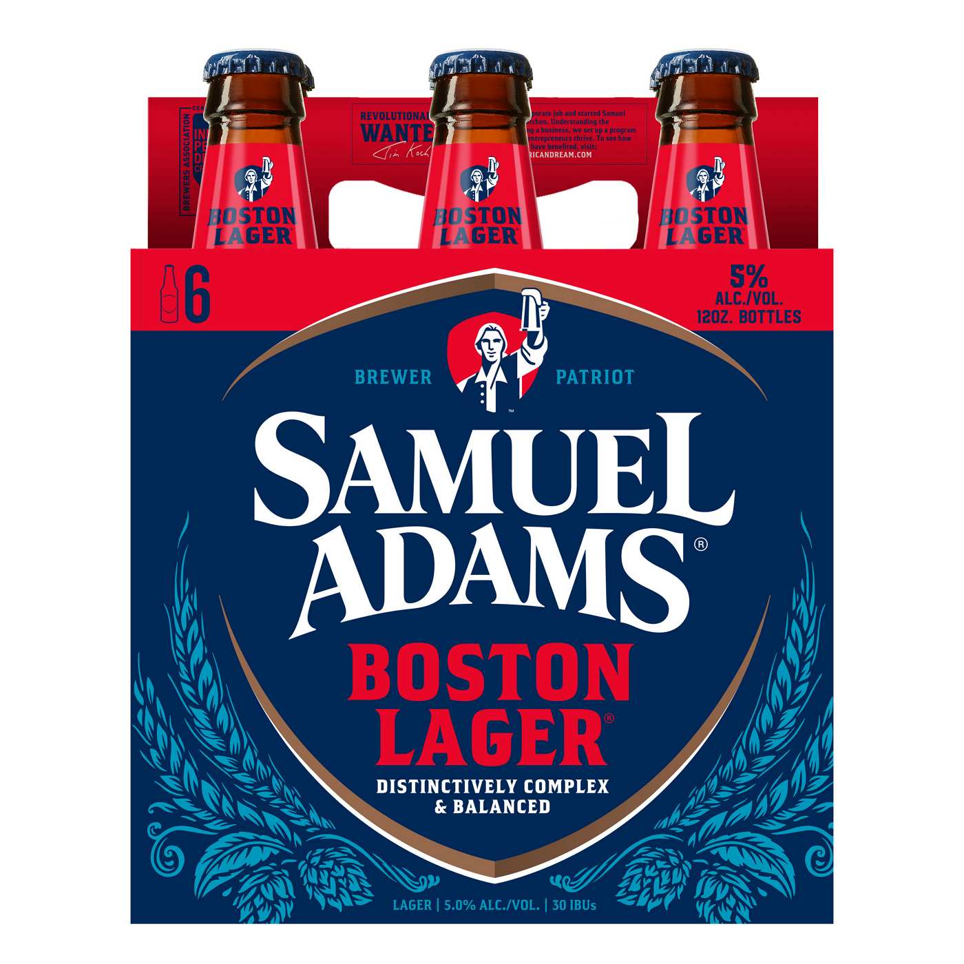 Samuel Adams Boston Lager Craft Beer 6 pk Cans - Shop Beer at H-E-B