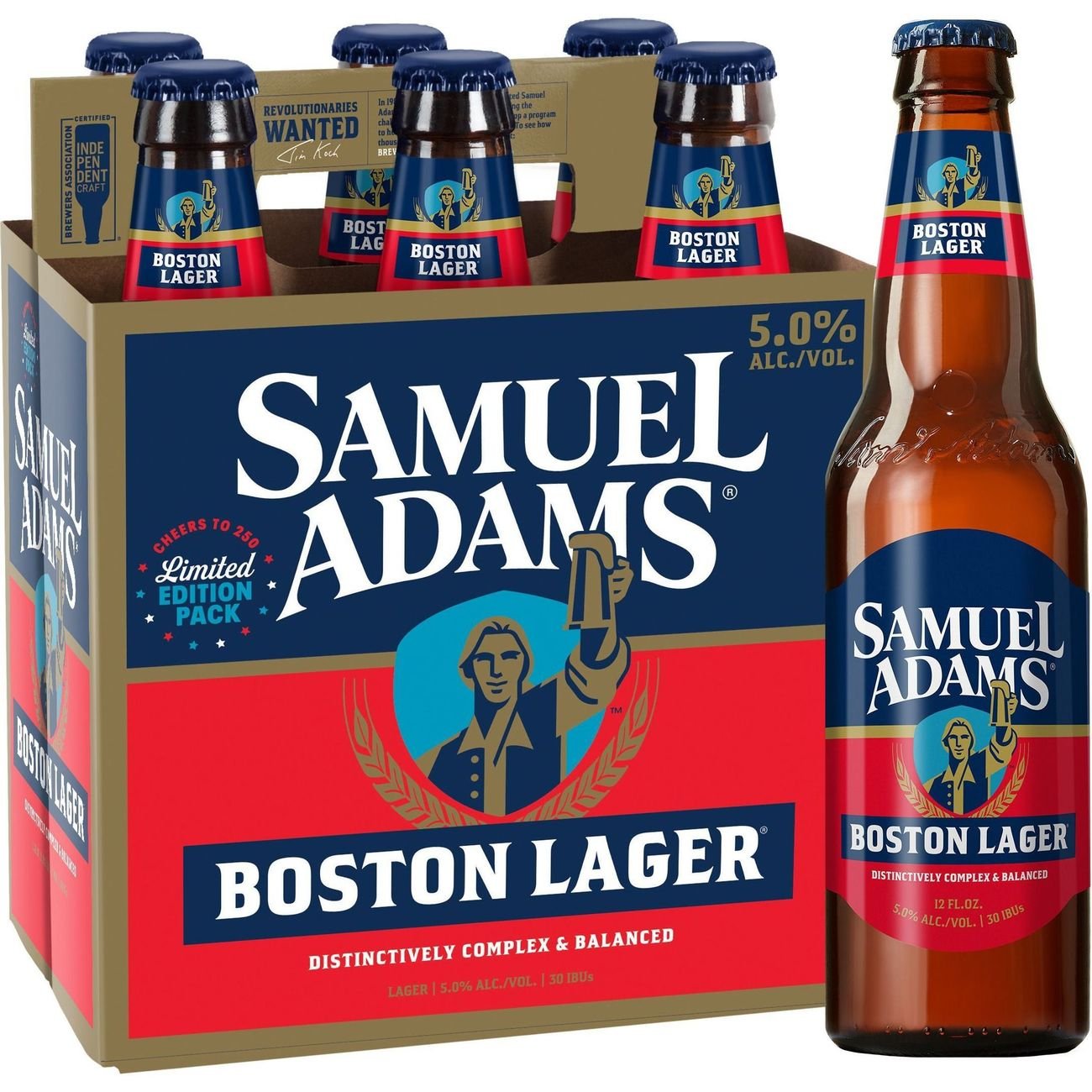 Samuel Adams Boston Lager Beer 6 Pk Bottles Shop Beer At H E B