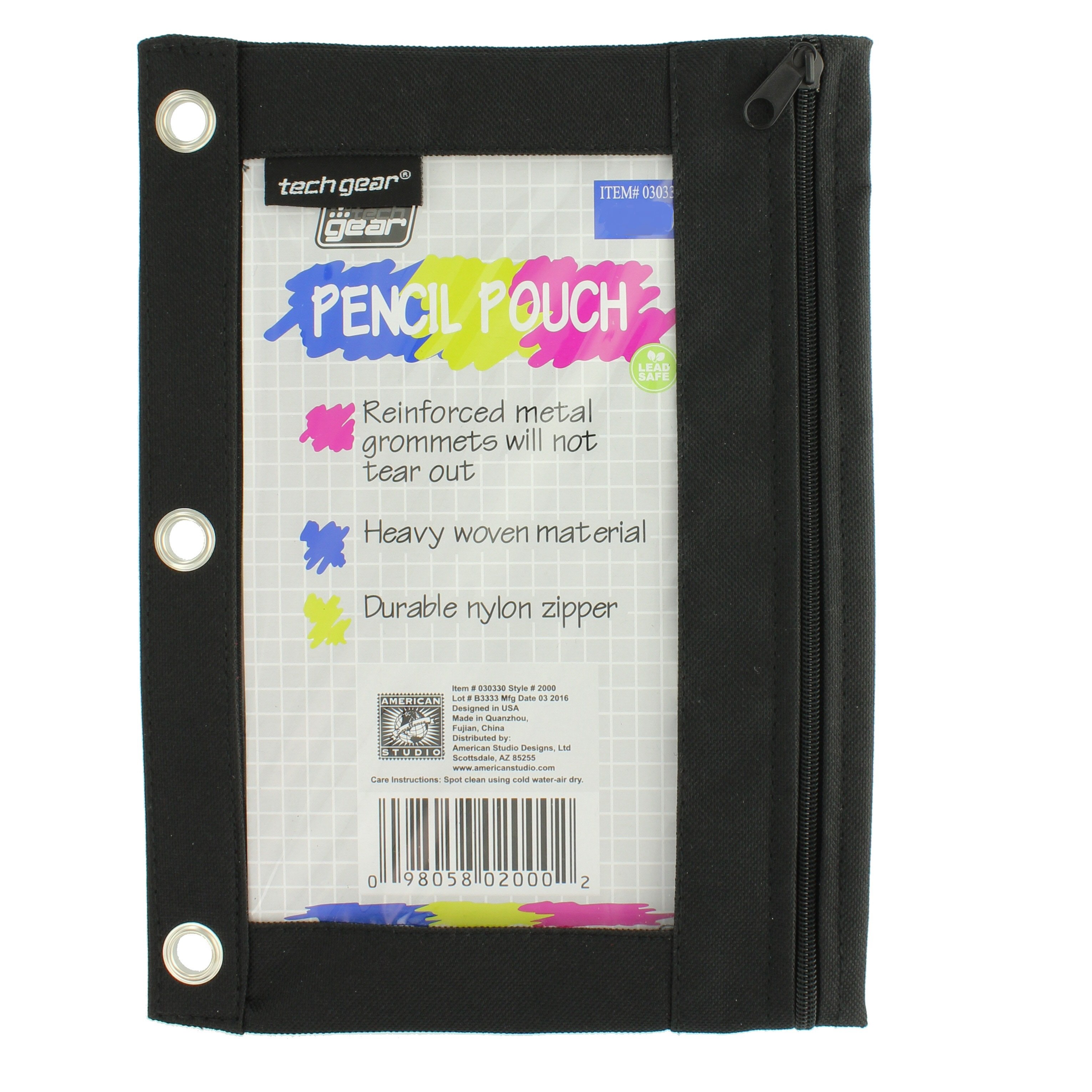 American Studio Tech Gear Pencil Pouch, Assorted Colors - Shop Pencil ...