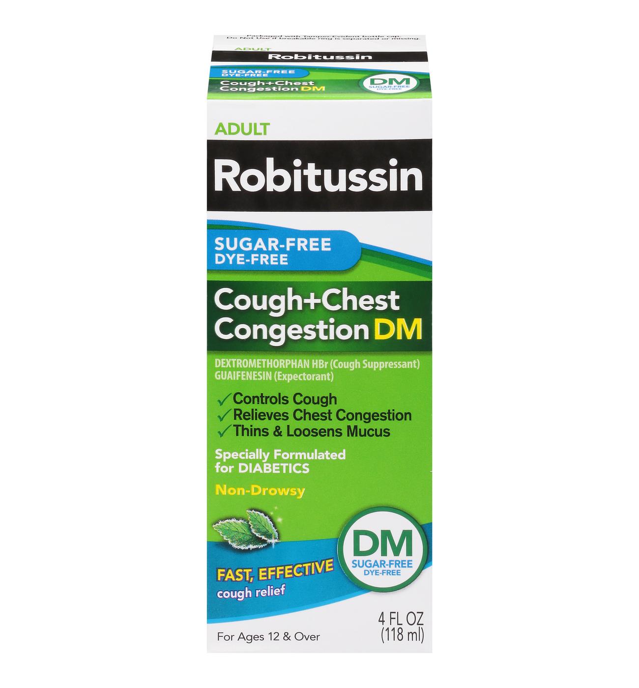 Robitussin Adult Cough + Chest Congestion DM Relief Liquid - Shop Cough ...