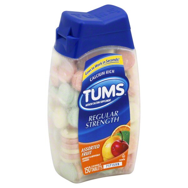 Tums Regular Strength Assorted Fruit Chewable Tablets - Shop Digestion ...