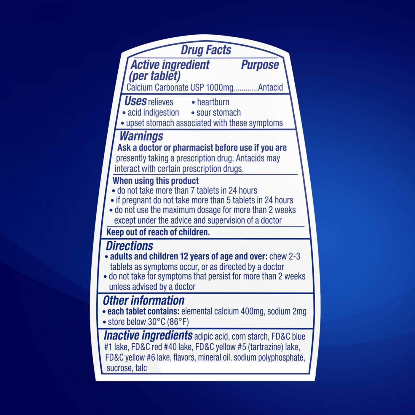 Tums Ultra Strength Chewable Antacid Tablets for Heartburn Relief ...