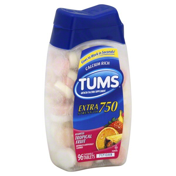 Tums Extra Strength 750 Assorted Tropical Fruit Chewable Tablets - Shop ...