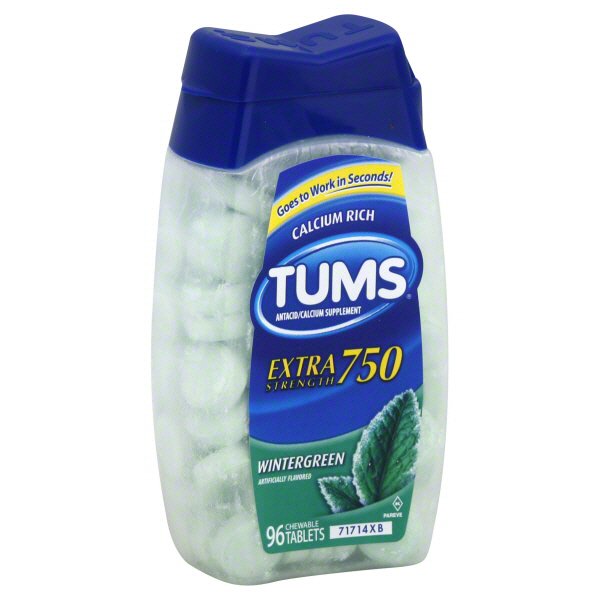 Tums Extra Strength 750 Wintergreen Chewable Tablets - Shop Digestion ...
