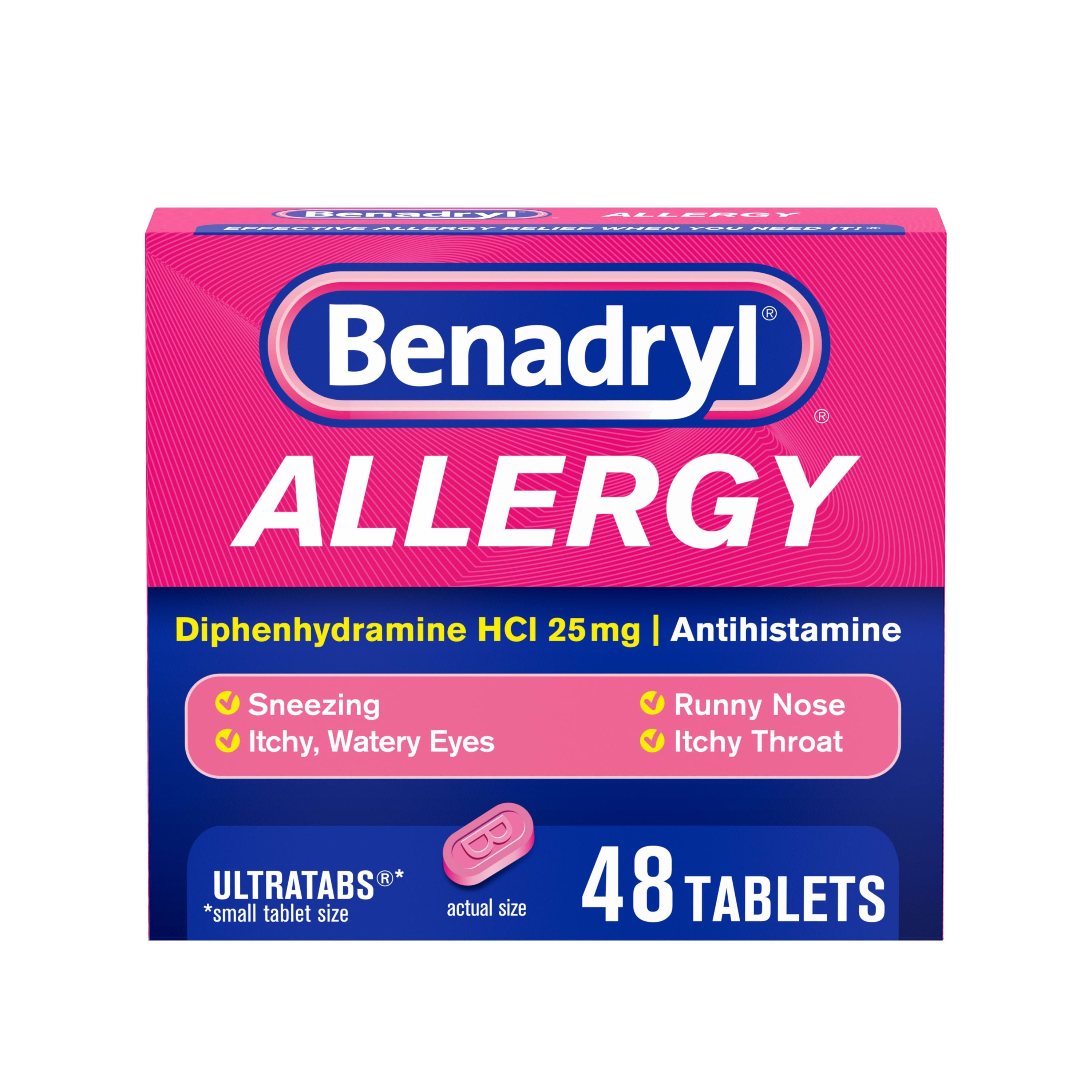Benadryl Ultratabs Antihistamine Allergy Relief Tablets - Shop Sinus ...