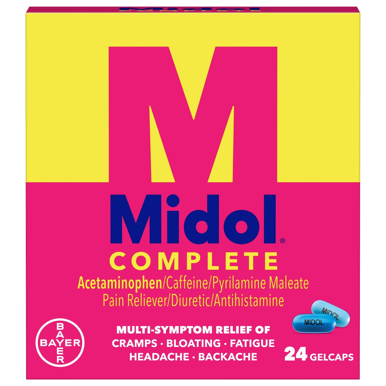 Midol Complete Maximum Strength Multi-Symptom Relief Gelcaps - Shop ...