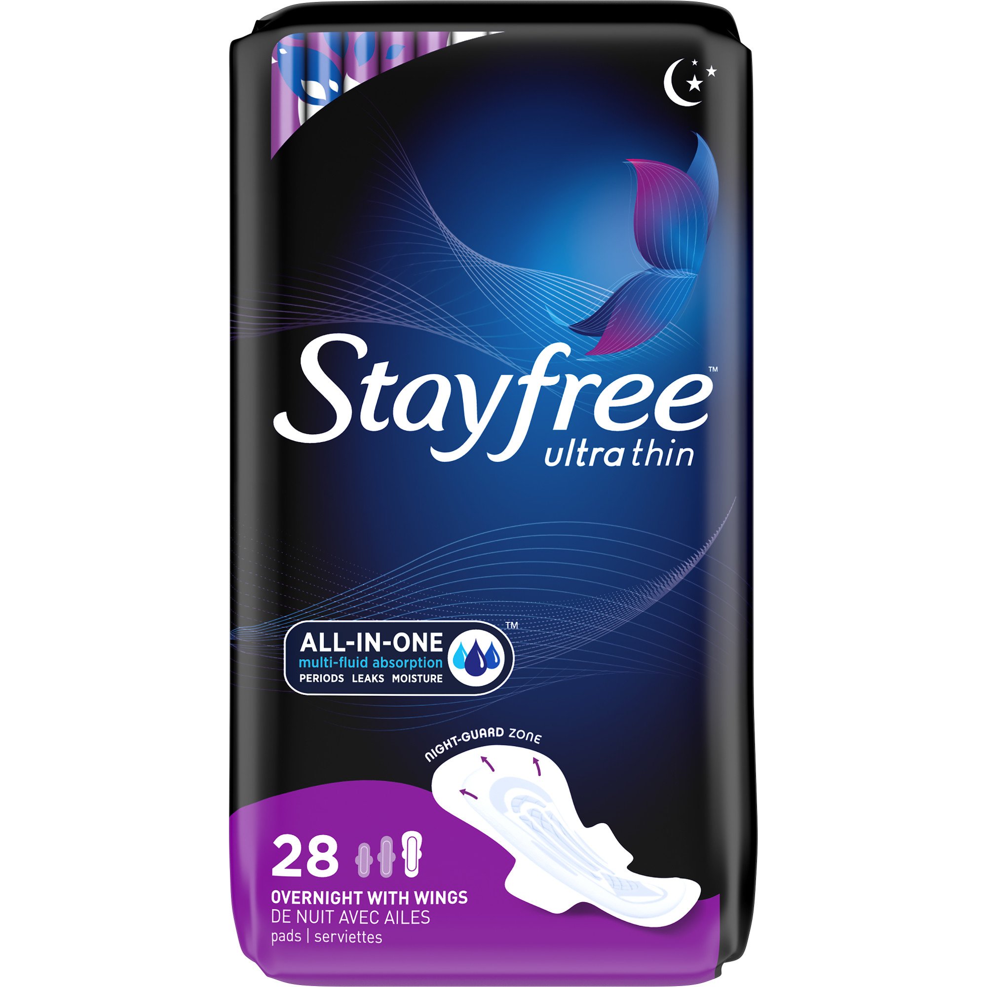 Stayfree Ultra Thin Overnight Pads with Wings - Shop Pads & liners at H-E-B
